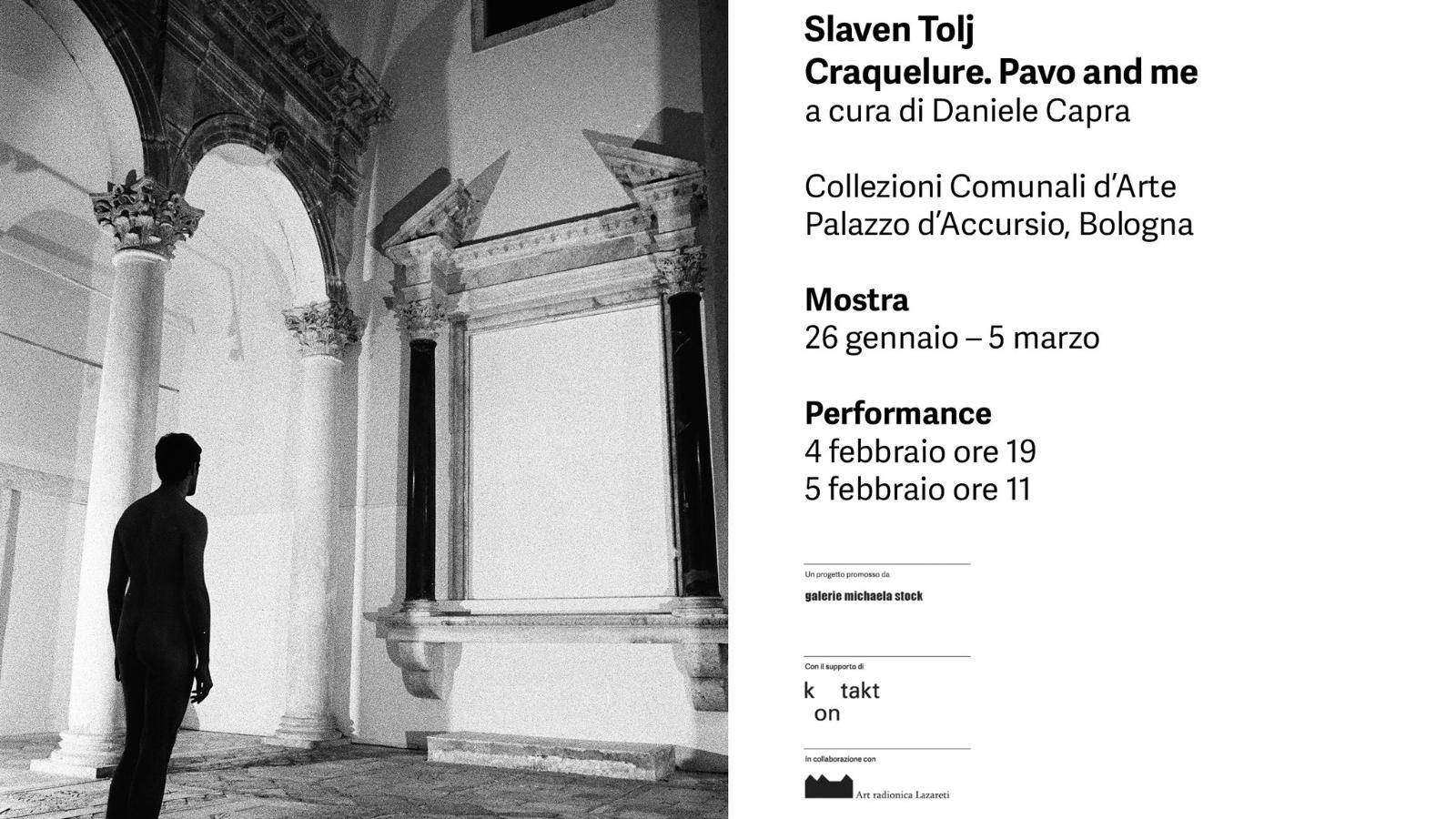 Slaven Tolj Craquelure. Pavo and me - Finissage - Bologna Welcome